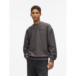 KARL LAGERFELD JEANS Sweatshirt 'RELAXED INSIDE OUT' Herren Gr&ouml;&szlig;e L graphit / schwarz