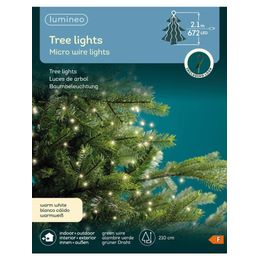 Lumineo Lichterkette TREE LIGHTS 672 LED 2,1 m, grüner Draht in warm weiß | Gr.: onesize