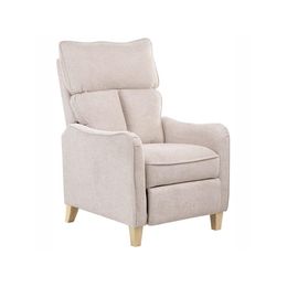 Beliani Fernsehsessel ROYSTON in Beige/Braun - (W) 69 x (H) 109 x (L) 88 cm | Gr.: onesize