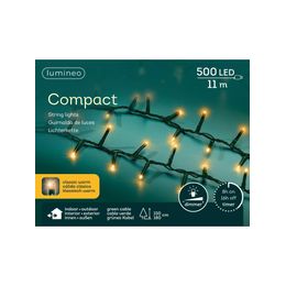 Lumineo Lichterkette COMPACT 500 LED 11 m, grünes Kabel in klassisch warm | Gr.: onesize