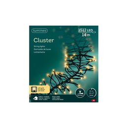 Lumineo Lichterkette CLUSTER 1512 LED 14 m, schwarzes Kabel in Soft Gold | Gr.: onesize