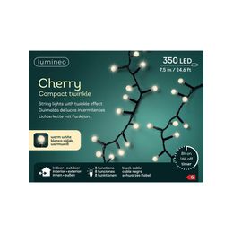 Lumineo Lichterkette CHERRY Compact Twinkle 350 LED 7,5 m, schwarzes Kabel in warm weiß | Gr.: onesize