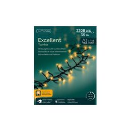 Lumineo Lichterkette EXCELLENT TWINKLE 2208 LED 35 m, schwarzes Kabel in klassisch warm | Gr.: onesize