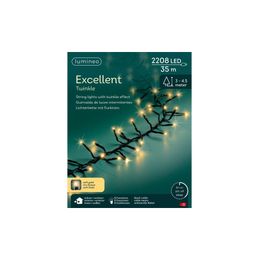 Lumineo Lichterkette EXCELLENT TWINKLE 2208 LED 35 m, schwarzes Kabel in Soft Gold | Gr.: onesize