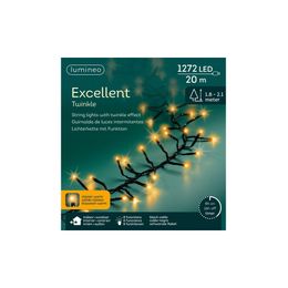 Lumineo Lichterkette EXCELLENT TWINKLE 1272 LED 20 m, schwarzes Kabel in klassisch warm | Gr.: onesize