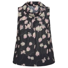 Laura Scott Blusentop in schwarz-rosa-gebl&uuml;mt | Gr.: 46