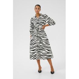 Kaffe Kleid KAemine Regular fit in Chalk/Black Animal | Gr.: 34
