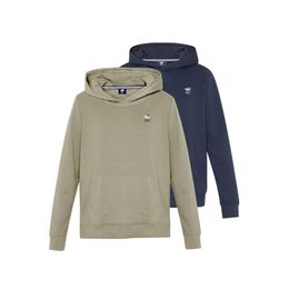 POLO SYLT Sweatshirt / Hoodie Basic in Dunkelblau / dunkelgr&uuml;n | Gr.: S