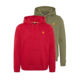 POLO SYLT Sweatshirt / Hoodie Basic in Dunkelgr&uuml;n / rot | Gr.: XXL
