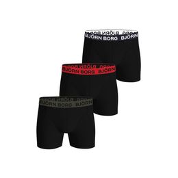 Bj&ouml;rn Borg Bj&ouml;rn Borg Boxershort 3er Pack in Schwarz/Rot/Gr&uuml;n | Gr.: M