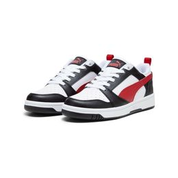 Puma Sneaker "Rebound V6 Lo Jr" in Weiß | Gr.: 39
