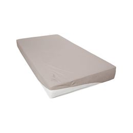 Primera Biber Spannbettlaken in kiesel | Gr.: 180x200 cm - 200x200 cm