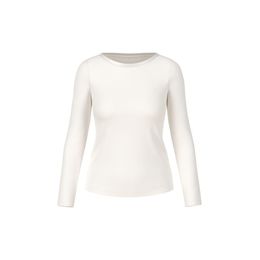 Marc Cain COLLECTIONS Longsleeve mit Seidenblende in Off White | Gr.: 36
