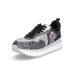 Liu Jo Sneaker Maxi Wonder 01 in Silber Schwarz | Gr.: 40