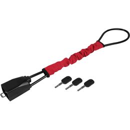 CALIMA CAMPING EQUIPMENT Lenkradschloss CALIMA "Lenkradschloss mit Gurtadapter", schwarz (schwarz, rot), L:12cm Ø:50mm, Kunststoff, Stahl, Textil, Sicherheitsschlösser