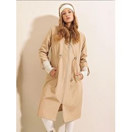 Bigdart Between-Seasons Coat female Beige size 5XL