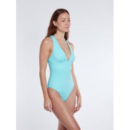 Vivid Badeanzug Damen Gr&ouml;&szlig;e S hellblau / grau / schwarz / wei&szlig;