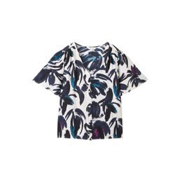 Tom Tailor Bluse Damen Gr&ouml;&szlig;e S dunkelblau / petrol / wei&szlig;