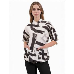 Bigdart Bluse Damen Gr&ouml;&szlig;e L grau / schwarz / offwhite