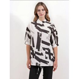Bigdart Bluse Damen Gr&ouml;&szlig;e XXL grau / schwarz / offwhite