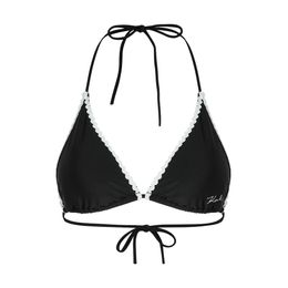 K by KARL LAGERFELD Karl Lagerfeld Bikinitop Damen Größe 80 schwarz / weiß