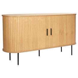 Xora Sideboard, Schwarz, Eiche, Holzwerkstoff, 2 F&auml;cher, 140x76x40 cm, Typenauswahl, stehend, Wohnzimmer, Kommoden & Sideboards, Sideboards