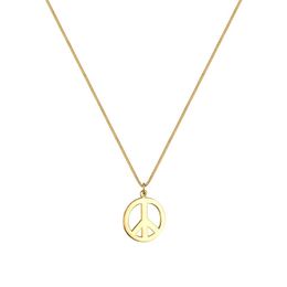 Elli Kette 'Peace-Zeichen' Damen Gr&ouml;&szlig;e 55 gold