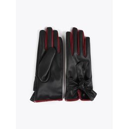 Lola Casademunt Fingerhandschuhe Damen Größe XXXS rot / schwarz