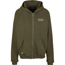 PEQUS Sweatjacke Herren Gr&ouml;&szlig;e XL stone / oliv