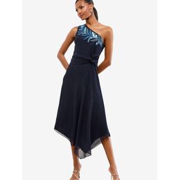Lipsy Kleid Damen Größe 46 navy / hellblau / dunkelblau Winterkleid