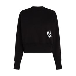 KARL LAGERFELD JEANS Sweatshirt Damen Gr&ouml;&szlig;e M schwarz / wei&szlig;
