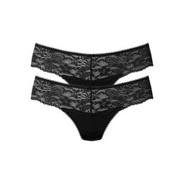 Nuance String 'Thong 2pack' Damen Gr&ouml;&szlig;e L schwarz