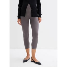 bonprix Umstands-Leggings in Capri-L&auml;nge (2er Pack), schwarz, mit Baumwolle