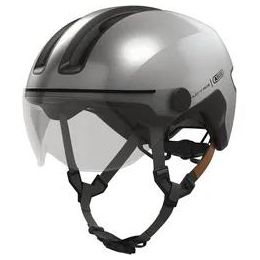 Fahrradhelm Abus "HUD-Y ACE" Gr. S, silber (gleam silber), Helme, S Kopfumfang: 51cm - 55cm