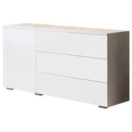 Sideboard OTTO HOME "PARIS", wei&szlig; (wei&szlig; matt, wei&szlig; hochglanz), B:111cm H:68cm T:39cm, Sideboards, Sideboard, Moderne 110cm breite grifflose Kommode, vielseitig einsetzbar