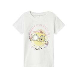 name it T-Shirt 'NMFJOLA' M&auml;dchen Gr&ouml;&szlig;e 92 gelb / rosa / wei&szlig;
