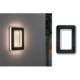 LED Au&szlig;en-Wandleuchte Paulmann "Solar Hausnummer", schwarz, B:16cm H:23cm T:3cm, Leuchten, LED-Modul, Hausnummern, Buchstaben w&auml;hlbar, Akku wechselbar