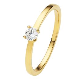 Diamantring ONE ELEMENT "0.2 ct Diamant Brillant Ring aus 585 Gelbgold" Gr. 56, gold, Fingerringe, Damen, 56, 0,2, Gelbgold 585 Gold, Diamanten, Gelbgold 585, Damen Gold Schmuck