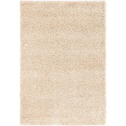 Hochflor-Teppich OCI DIE TEPPICHMARKE "Lobby Shaggy", beige, B:80cm H:52mm L:150cm, Kunstfaser, Teppiche, Wohnzimmer