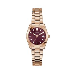 Guess Analoguhr 'ALICE' Damen Gr&ouml;&szlig;e One Size rosegold / weinrot / wei&szlig;