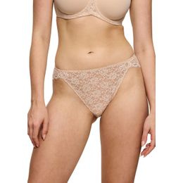 Tai-Slip Triumph "Amourette", Damen, Gr. 40, beige (natur), Spitze, Obermaterial: 77% Polyamid, 23% Elasthan. Spitze: 86% Polyamid, 14% Elasthan, unifarben, körpernah, Unterhosen, Stretch-Spitze, hoher Beinausschnitt