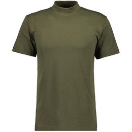 Stehkragenshirt Ragman, Herren, Gr. XXL, grün (dunkelgrün, 393), Baumwolle, regular fit, hoch geschlossener Ausschnitt, Shirts