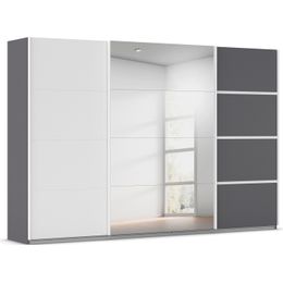Kleiderschrank Rauch "Schwebetürenschrank OTTO´s Choice Garderobe Schrank TOP ANGEBOT Avola", graumetallic, alpinweiß, leisten weiß, B:315cm H:210cm T:62cm, Holzwerkstoff, Schränke, mit eleganten Zierleisten in Chrom, Schwarz oder Weiß MADE IN GERMANY