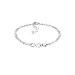 Armband Elli "Herz Unendlichkeit Infinity 925 Silber", silber, Armbänder, Damen, 16cm, ohne Stein, Silber 925 (Sterlingsilber)