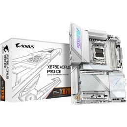 Gigabyte Mainboard "X870E AORUS PRO ICE Motherboard - Unterst&uuml;tzt AMD Ryzen 9000 CPUs, 16+", wei&szlig;, B:27,2cm H:8,4cm T:34cm, Mainboards