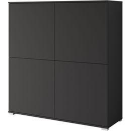 PC-Schrank Inosign "Kenia, Sekretär, Home Office", graphite schwarz matt, B:120cm H:125cm T:39,5cm, Sekretäre, Mit Push-to-open, Tastaturauszug und praktischem Stauraum