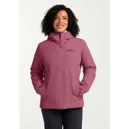 Outdoorjacke Jack Wolfskin "WISPER INS JKT W", Damen, Gr. L (42/44), rot (raisin), Oberstoff: 100% POLYESTER; Füllung 1: 100% POLYESTER; Futter 1: 100% POLYESTER, Jacken