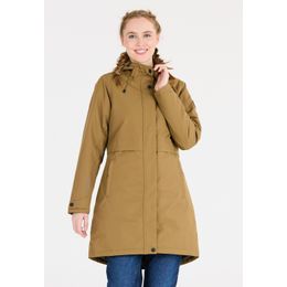 Outdoorjacke WHISTLER "Mullie", Damen, Gr. 44, braun (karamell), 100% Polyester, unifarben, normal, ohne Ausschnitt, Jacken Outdoorjacke, mit 10.000 mm Wassers&auml;ule