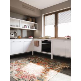benuta Nest Kurzflor Teppich Casa Multicolor 200x200 cm - Moderner Kurzflor-Teppich für Wohnzimmer