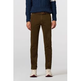 Chinos MEYER "BONN", Herren, Gr. 24, Normalgr&ouml;&szlig;en, braun (karamell), 98% Baumwolle, 2% Elasthan, unifarben, regular fit lang, Hosen, mit Ziersteppung und Knopf